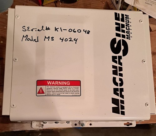 Magnum Energy 4000w Watts MS4024 Charger / Inverter Magnasine 24 Volt ...