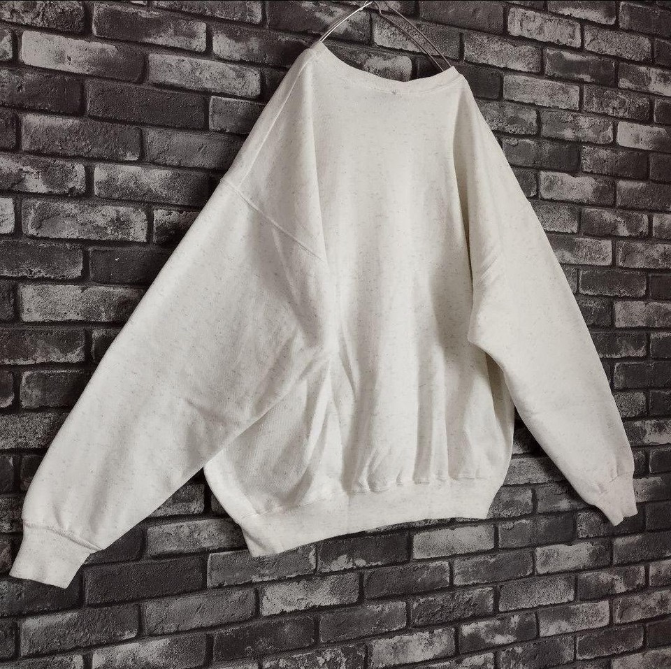 USA Made 90s Fleece Retro Big Logo Old Wide Sleeve Sweat | eBay