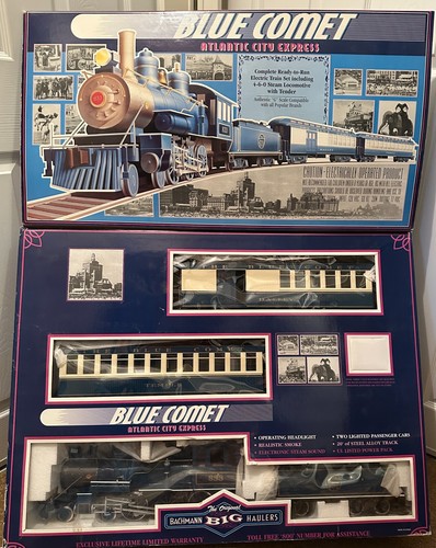 Vintage Bachmann Big Haulers Blue Comet #833 G Scale Train Set -in ...