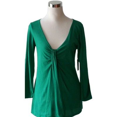 Velvet Graham Spencer Top Tunic Pullover 100% Cotton Green Size Medium ...