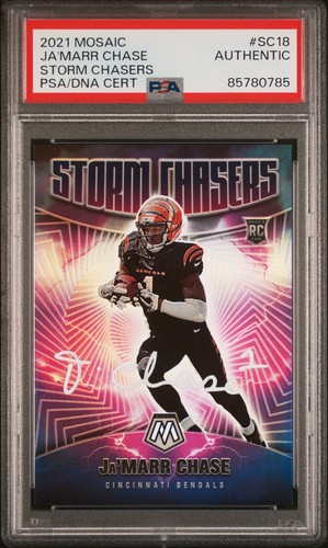 2021 Panini Mosaic Storm Chasers Ja'marr Chase Autograph PSA Auto | eBay