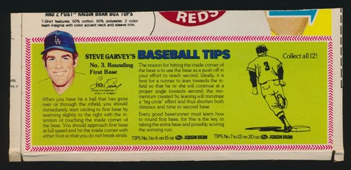 1978 Post Raisin Bran - Steve Garvey's Baseball Tips #3 "Rounding First ...