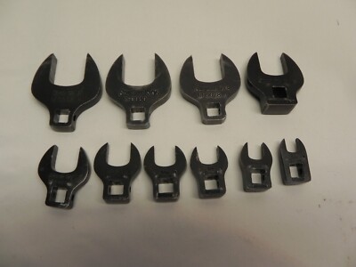 Snap-On 10 Piece 3/8" Drive SAE Open-End Crowfoot Wrench Set GFCO ...