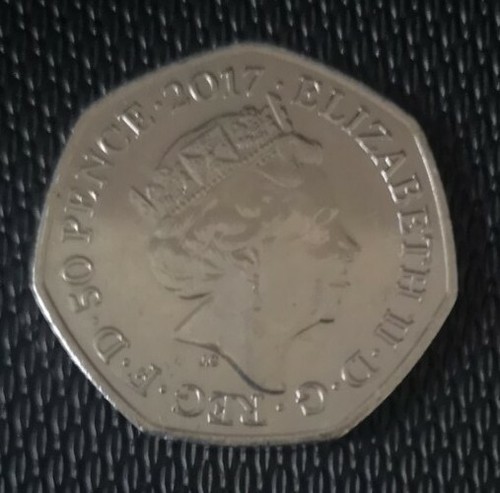 RARE 2017 PETER RABBIT BENJAMIN BUNNY 50P FIFTY PENCE COIN CIRCULATED ...
