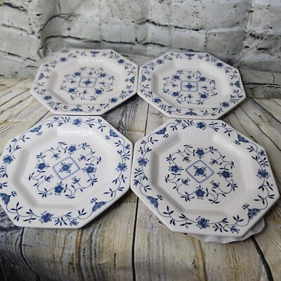 4 Independence Ironstone Interpace Japan Blue Floral 8 Inch Plate ...
