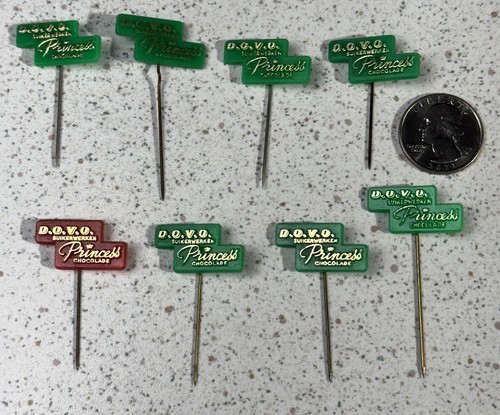 Lot of 8 DOVO Suikerwerken Princess Chocolade Green Dutch Stick Pin ...
