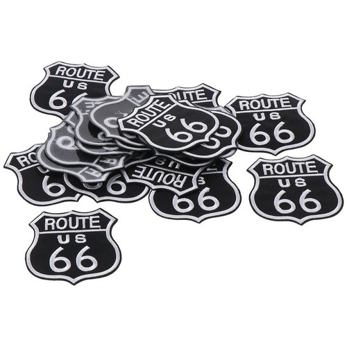 20Pcs Polyester US Route 66 Applique Patches Sew on/Iron on Patches ...