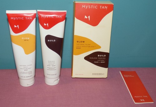 Vtg Mystic Tan Sunless Tanning Lotion and Moisturizer 2-piece Set Build ...