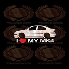 I Heart My Mk4 Sticker Love VW VOLKSWAGEN Slammed Euro Germany Jetta ...
