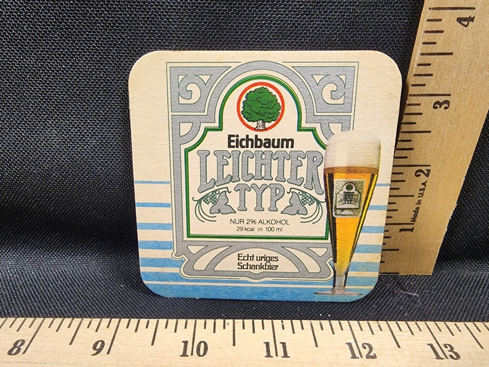 Vintage Beer Coaster Eichbaum Weizen Leichtwe TYP Germany Used | eBay