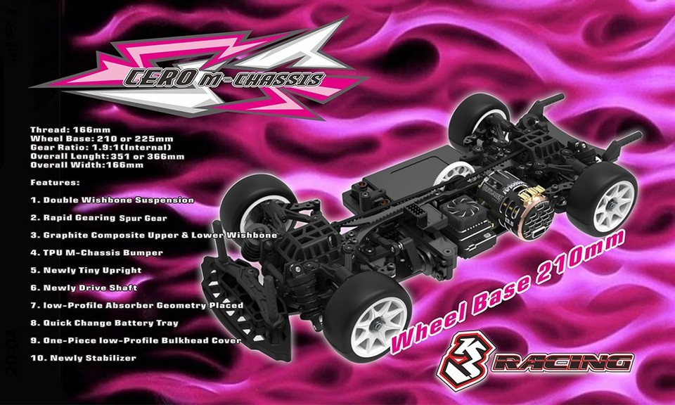 3RACING 1/10 Cero Sport 4WD Mini Car Kit 210mm WB | eBay