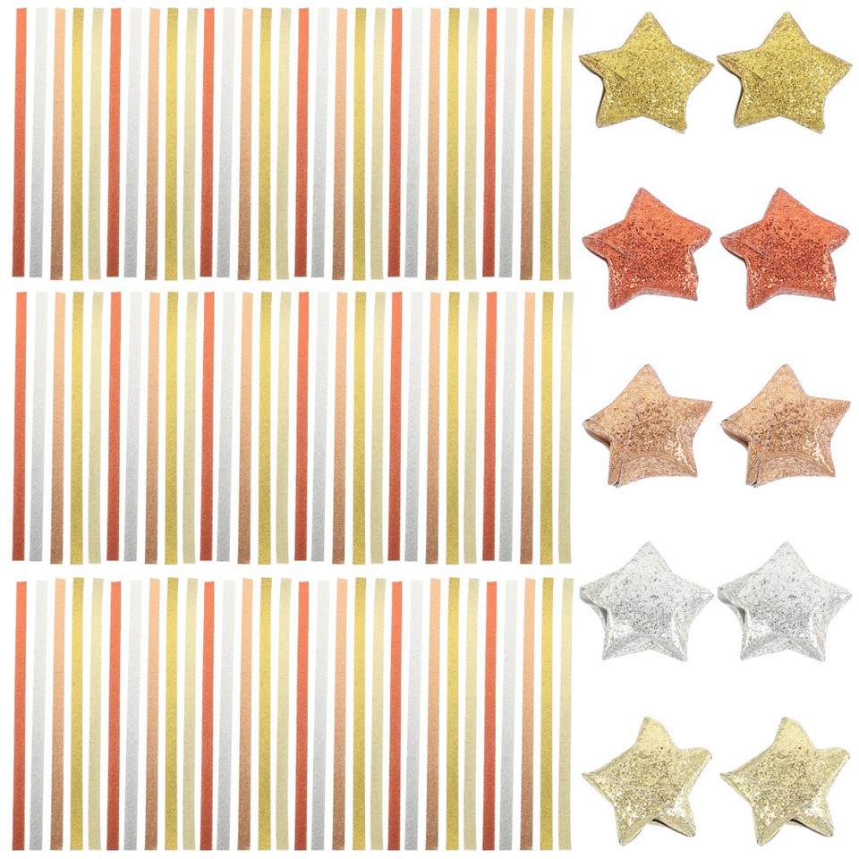 200pcs Glitter Origami Star Paper Star Making Origami Folding Paper ...