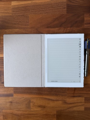 Supernote Nomad A6x2 (Crystal),Dark Blue Vegan Leather Folio, Samurai ...