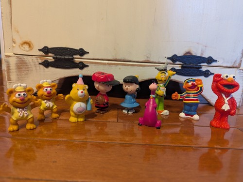 Vintage Lot PVC Figure Sesame Street Charlie Brown Muppets Care Bears ...