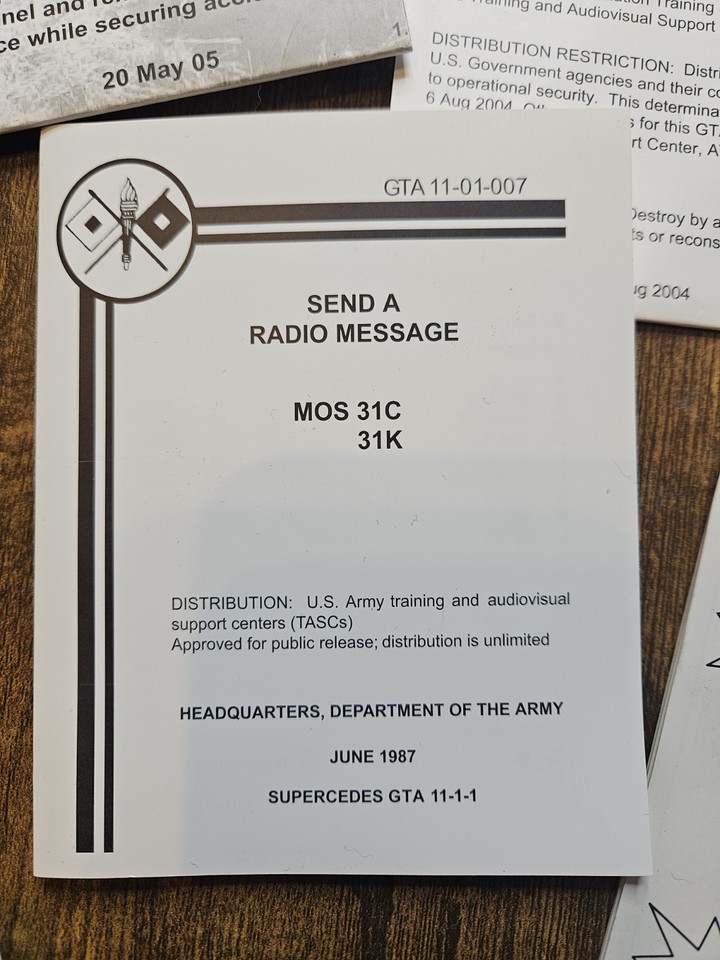 Lot Of US Army Graphic Training Aids GTA Eleven Total Forms ...