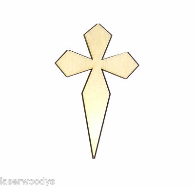 Dagger Cross Unfinished Wood Shape Cut Out DC1044 Crafts Lindahl ...