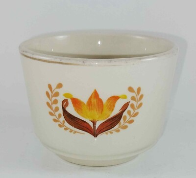 HARKER POTTERY BAKERITE TULIP RAMEKIN CUSTARD CUP 22K GOLD TRIM | eBay
