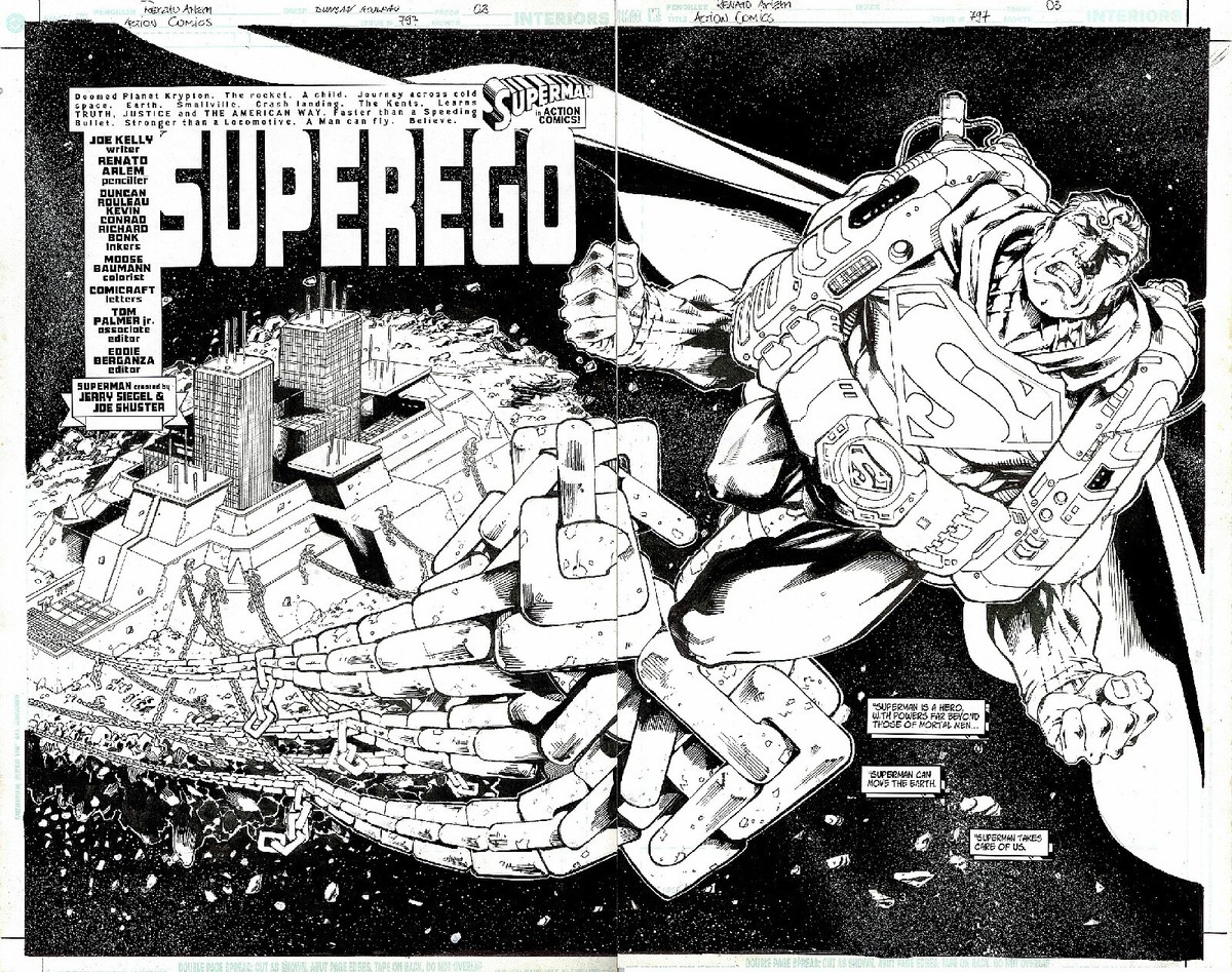 Superman Comic Book Page Black And White