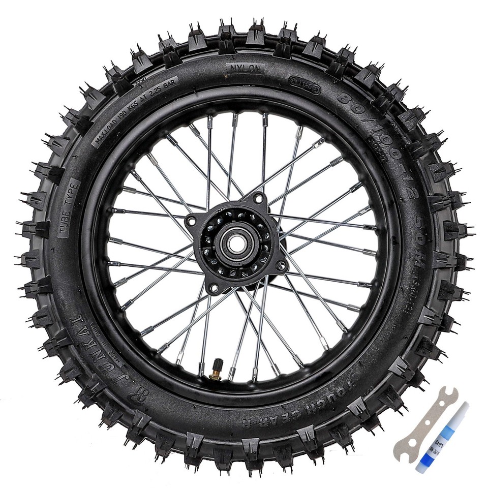 Dirt Pit Bike 14 inch+12 inch Wheels Front 60/100-14 Rear 80/100-12 ...