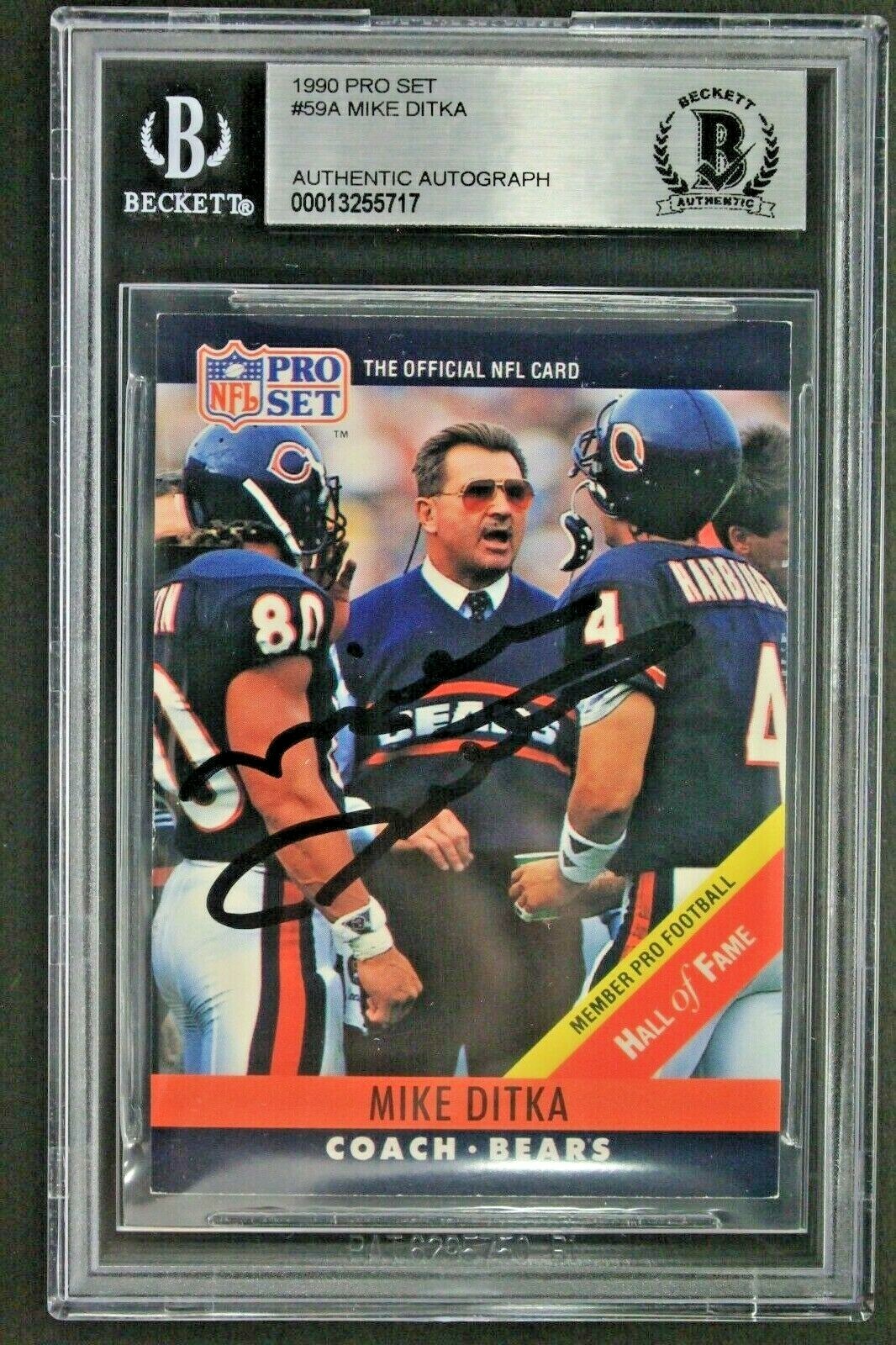 Mike Ditka Chicago Bears Coach HOF Signed 1990 Pro Set #59 Autographed ...