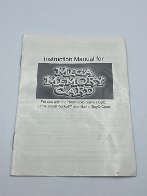 Nintendo Game Boy Color Pocket Mega Memory Card Original Replacement ...