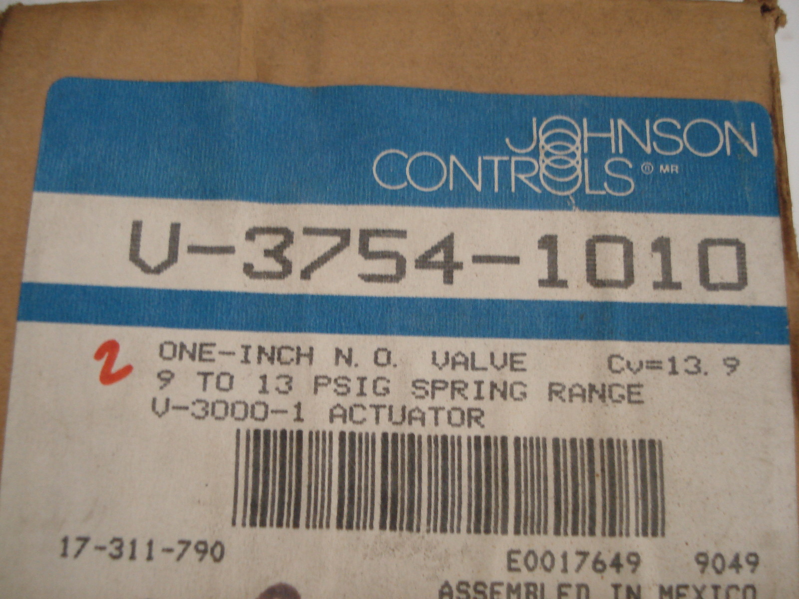 Johnson Controls V-3754-1010 Actuator Valve * for sale online | eBay