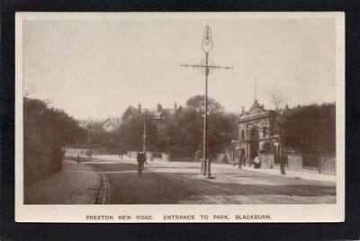Postcard Blackburn Lancashire entrance to park Preston New Road early ...