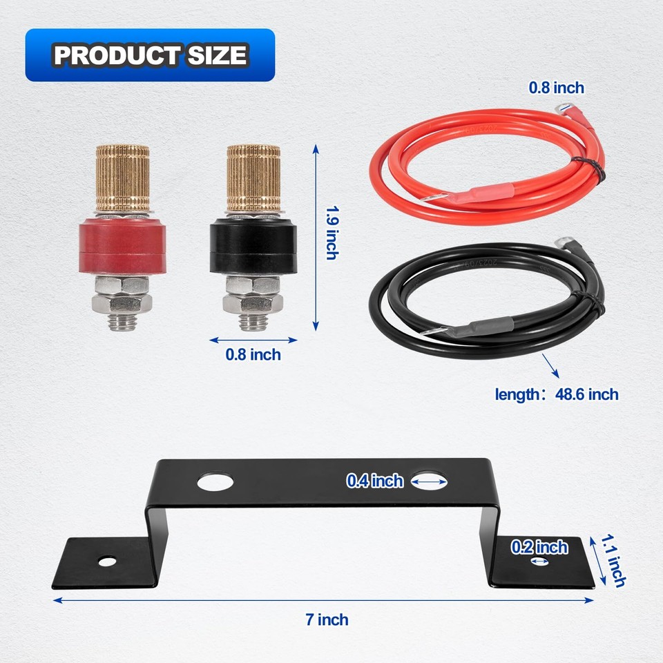 Battery Jump Post Waterproof Copper Battery Jumper Relocation Kit For ...