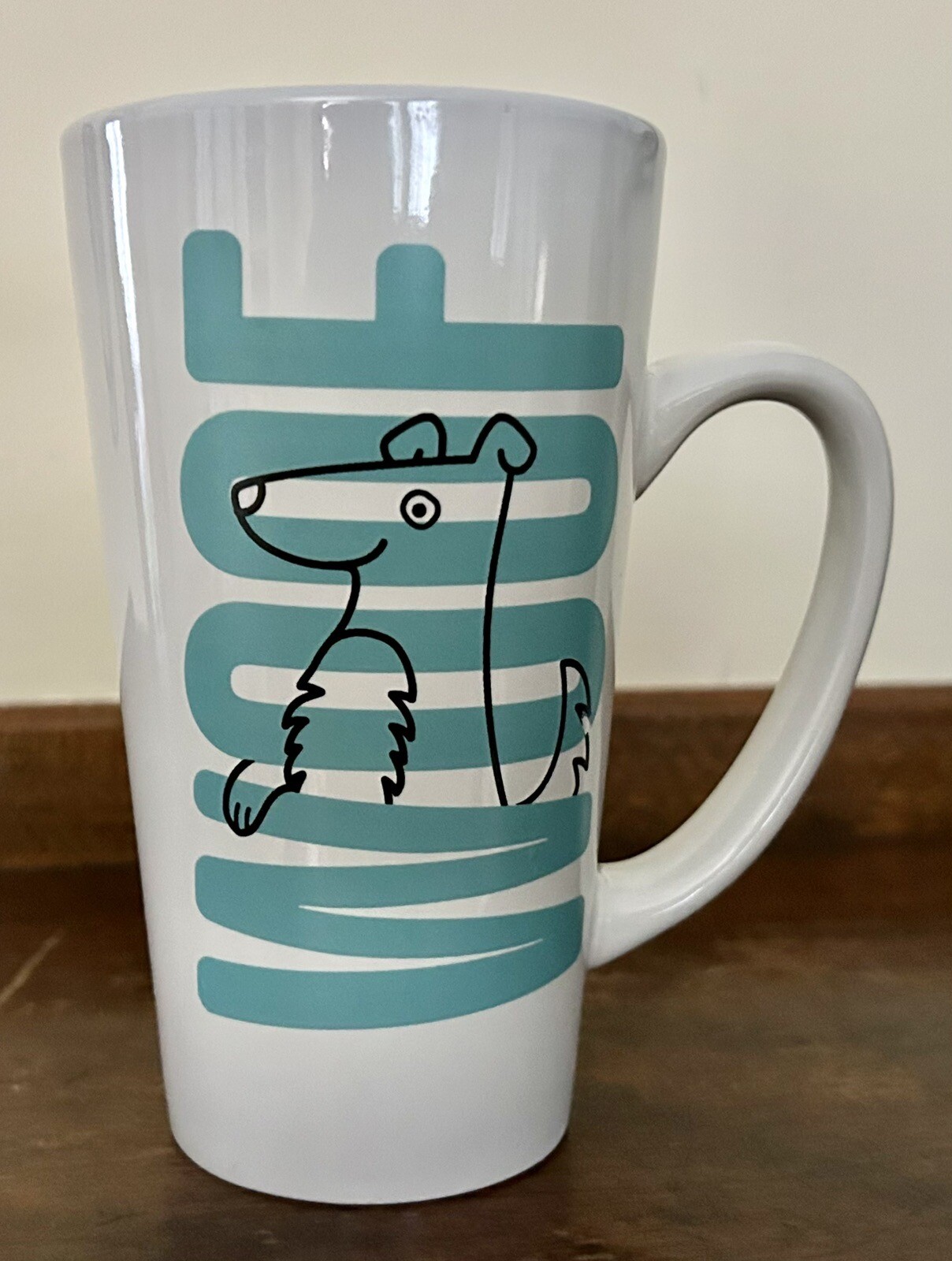 New "Woof" Dog Mug White Blue Black "Woof" Dog Mug MSRF Design 6” Tall ...