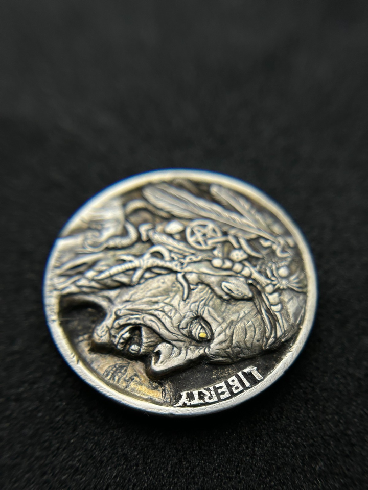 Original Hobonickel Hobo coin Hand Engraving On Coin Buffalo 5 cent | eBay