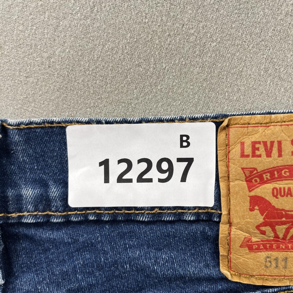 Levis 511 Jeans Mens 32x30 Blue Denim Slim Fit Straight Leg Dark Wash ...