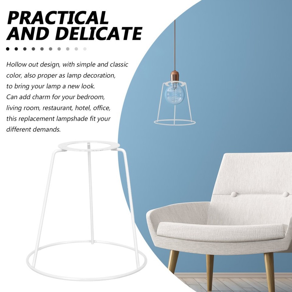 Lampshade Frame E27 Socket Diy Iron Wire Shade Lampshade Light Cage ...