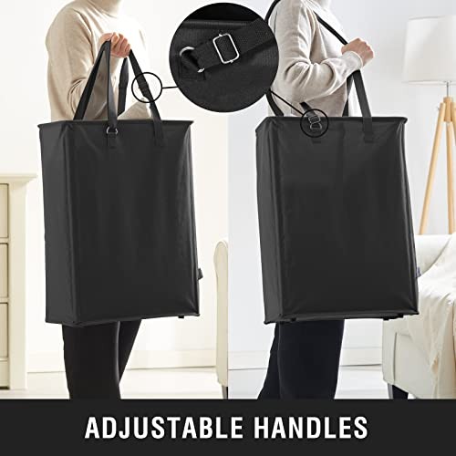 Slim Laundry Hamper with Long Handle, 24" Narrow Clothes Basket, 45L ...