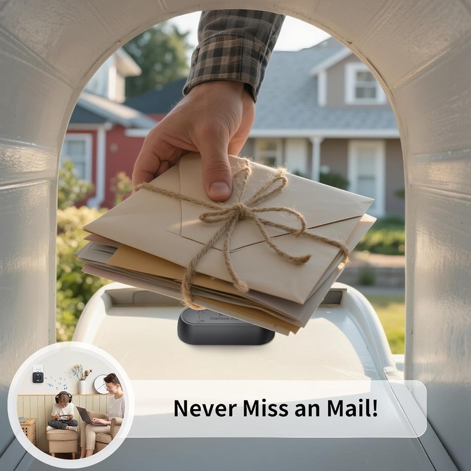Mailbox Alarm Mail Chime Notification System-Mail Alarm 600 ft Long ...