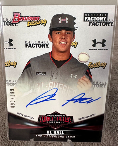 DL Hall 2020 Bowman 2016 Under Armour All-America Auto /199 Baseball ...