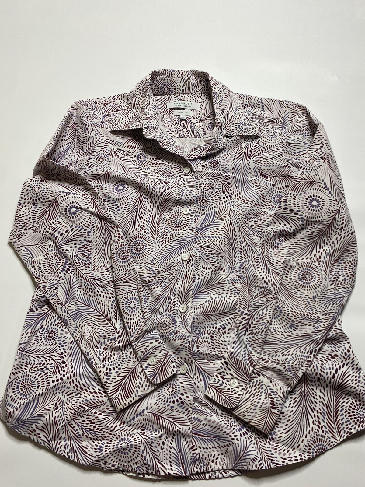 Foxcraft Women's Button Down Shirt Wrinkle Free Blouse Floral Sz 6 ...