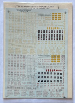 MICROSCALE HO DECAL-GOTHIC DIMENSIONAL DATA/ACI LABELS, ETC-RED/YEL LET ...