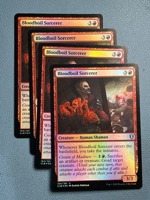 MTG Commander Baldur's Gate Bloodboil Sorcerer Foil x4 Playset CLB | eBay
