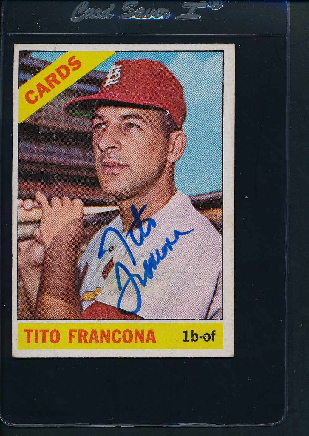 1966 Topps #163 Tito Francona Cardinals Signed Auto *39484 | eBay