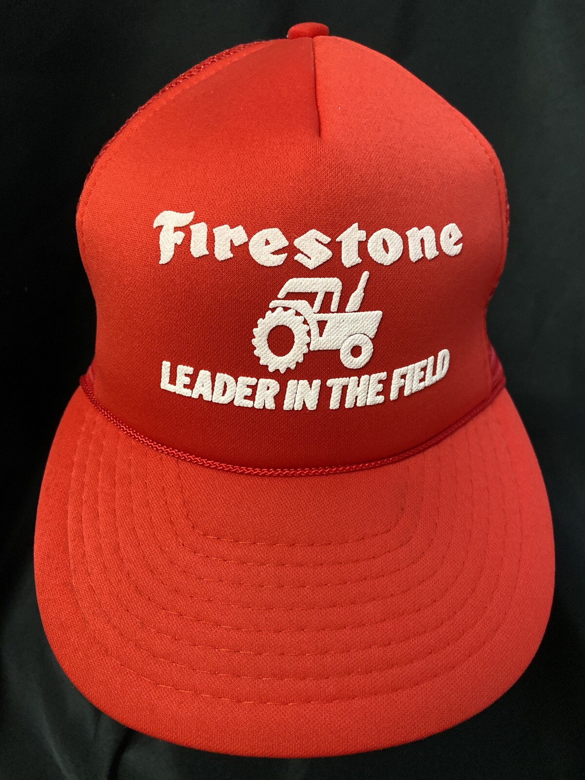 VTG FIRESTONE Trucker Snapback Mesh Hat, "Leader In The Field," New! | eBay