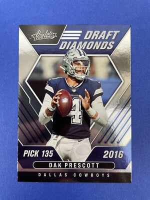 2022 Absolute Football Dak Prescott Draft Diamonds #DD2 Dallas Cowboys ...