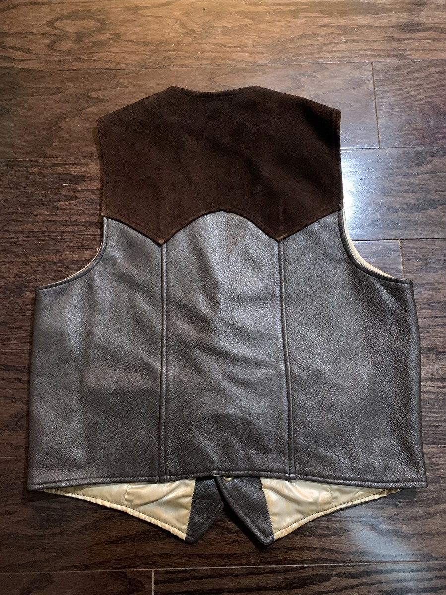 Vintage Deer Wear Genuine Deerskin Leather Lined Snap Vest Vintage Deer Wear Genuine Deerskin Leather Lined Snap Vest
