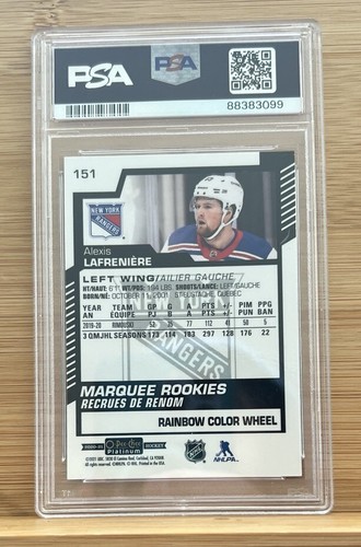 2020 OPC PLATINUM ALEXIS LAFRENIERE RAINBOW COLOR WHEEL MARQUEE ROOKIE ...