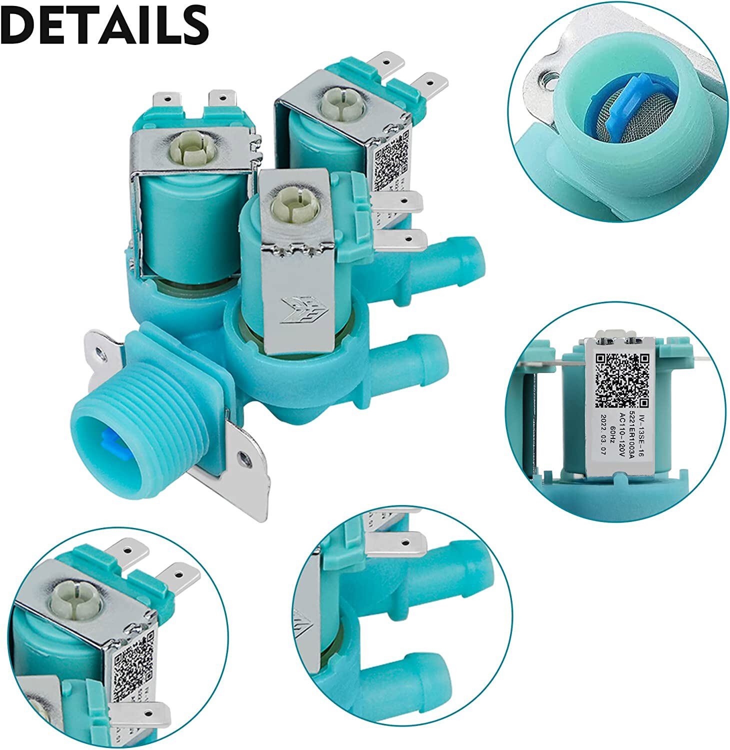 5221ER1003A Washer Inlet Water Valve for LG Kenmore Sears 5220FR2075L ...