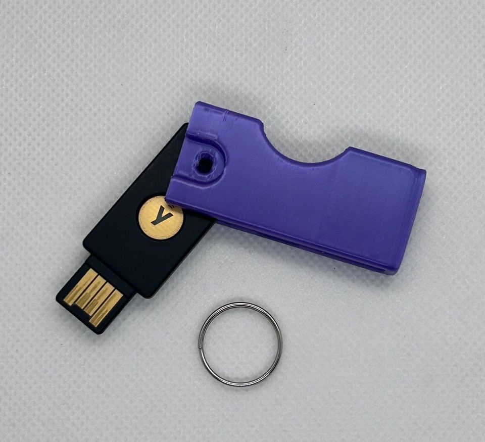 Yubikey Protector Flip Case Keychain Holder (5 NFC / 5C NFC Compatible ...