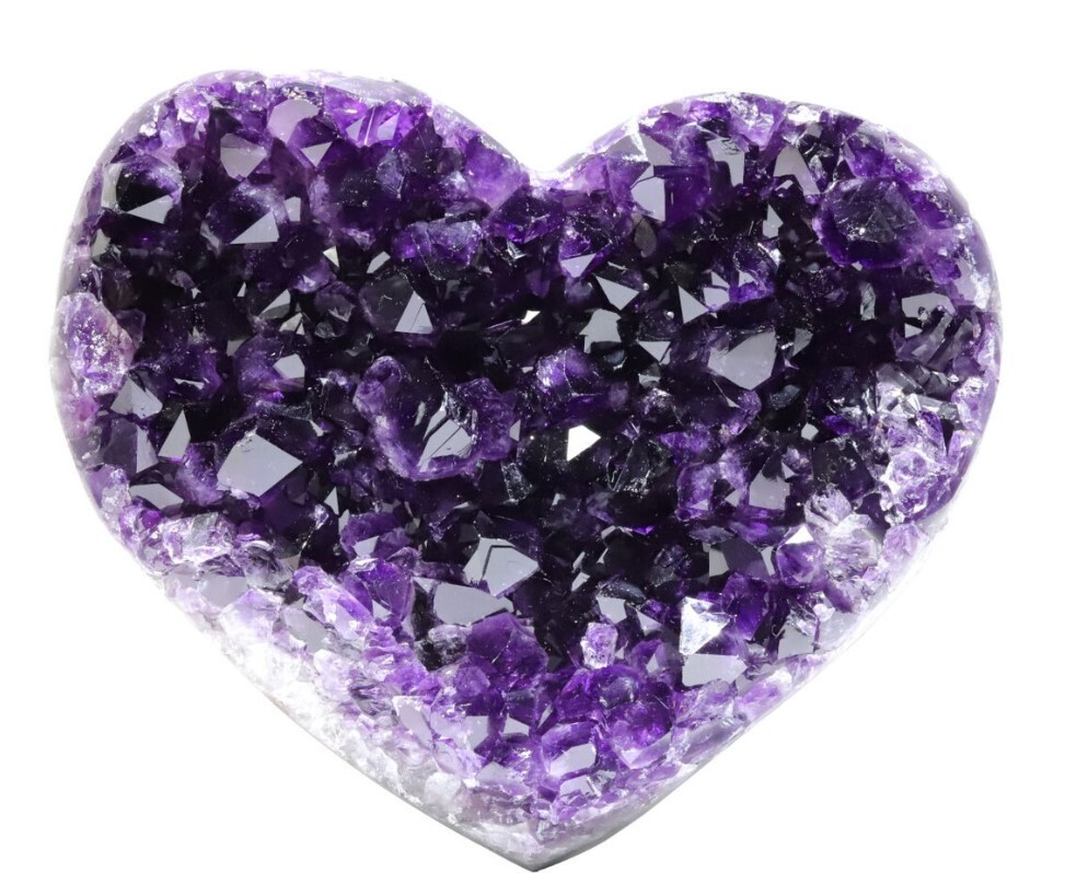 AAA Grade Amethyst Crystal Heart -Amethyst Cluster 1.75 inch Natural Geode | eBay