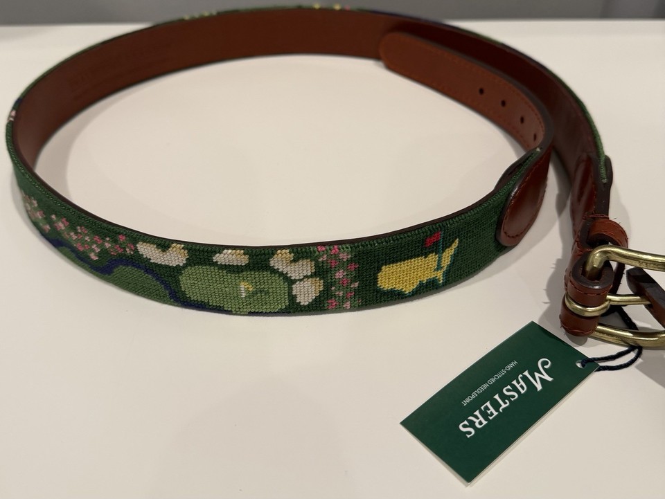2026 Masters Amen Corner Belt Needlepoint Leather Size 36 | eBay