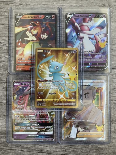 Pokémon TCG Mew (Secret) Celebrations 025/025 Holo Secret Rare - 5 Card ...