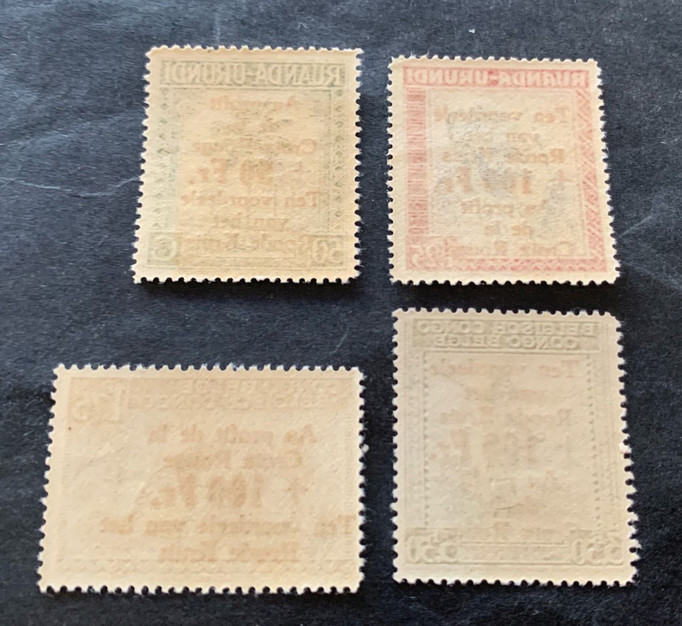 Ruanda-Urundi 1944 Red Cross - 4 unused stamps - Michel No. 101-104 | eBay