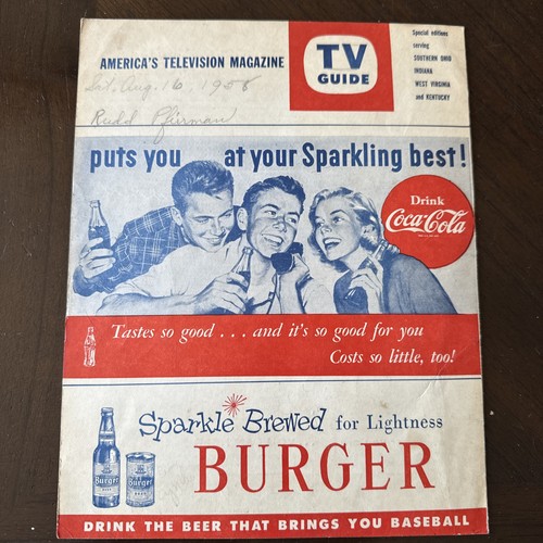 1958 CINCINNATI Reds PIRATES Scorecard Crosley Field FRANK ROBINSON ...